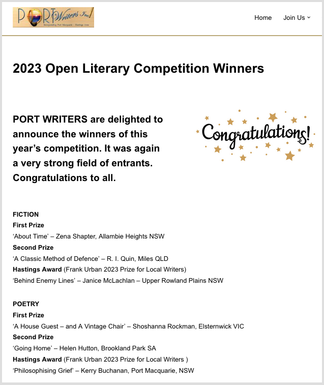 I Won an Award! – Zena Shapter